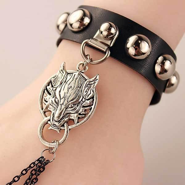 Leather Wolf Bracelet | Wolf-Horde